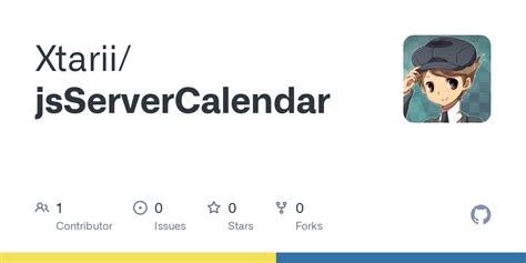 GitHub Xtarii JsServerCalendar