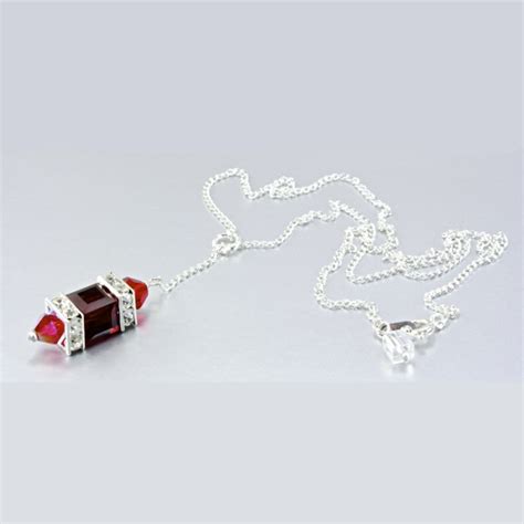 Sterling Silver Earrings Necklace Set Swarovski Siam