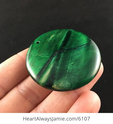 Round Green Tiger Eye Stone Jewelry Pendant Infnxzdkwdw
