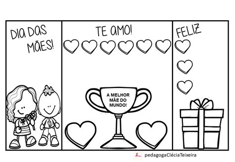 Cartão dia das mães para imprimir Clécia Teixeira