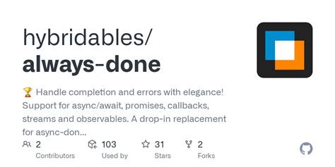 GitHub Hybridables Always Done Trophy Handle Completion And Errors With Elegance Support