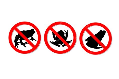 Premium Vector Warning Sign No Frogs Vector Design