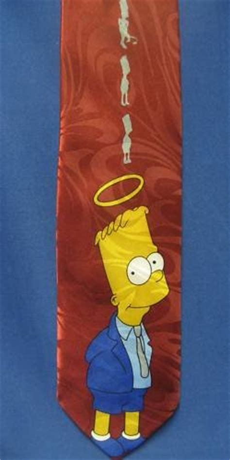 Bart Simpson Angel Halo Novelty Necktie Tie Gold City