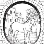 Neugieriger Esel Ausmalbild Kostenlos Herunterladen