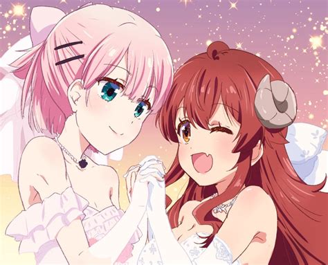 Yoshida Yuuko And Chiyoda Momo Machikado Mazoku Drawn By Mukaibiaoi