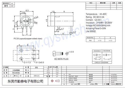DC 003A 东莞市勤泰电子有限公司