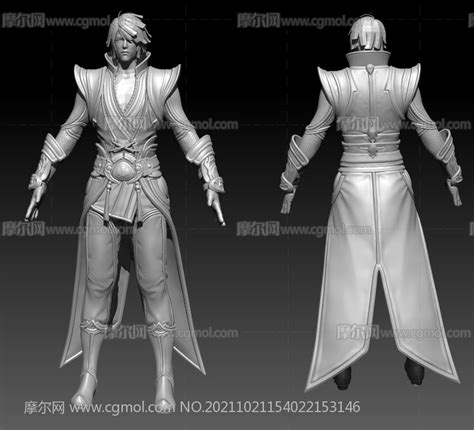 帅气男主古装男子武侠男zbrush模型网盘下载历史角色模型下载 摩尔网cgmol