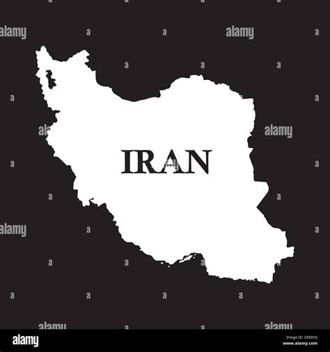 Republic Of Iran Map Icon Vector Illustration Symbol Design Stock