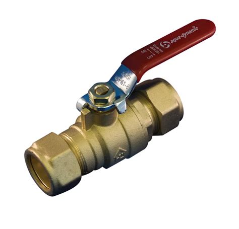 Aqua Dynamic Ball Valve 3 4 Inch Forged Brass Compression X Compression