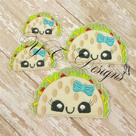 Taco Feltie Machine Embroidery File~2017