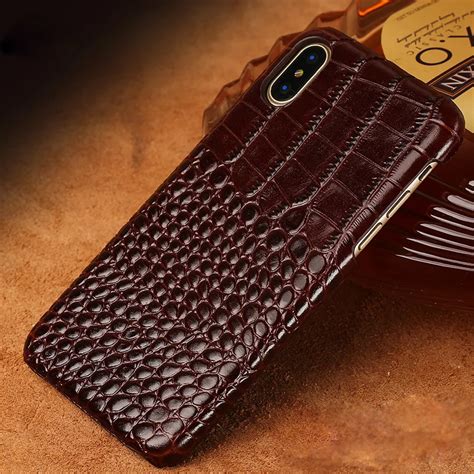 Funda de piel de vaca auténtica para iPhone carcasa con textura de