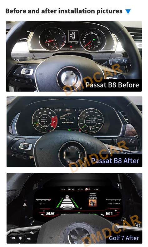 For Volkswagen Vw Golf 6 Passat B6 B7 Cc Scirocc Digital Dashboard