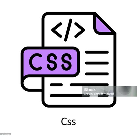 Css Vector Filled Outline Design Illustration Symbol On White