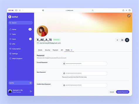 Profile Dashboard Designs Themes Templates And Downloadable Graphic