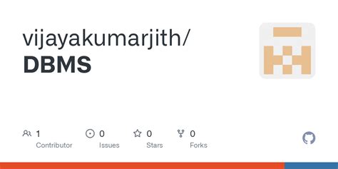 GitHub Vijayakumarjith DBMS