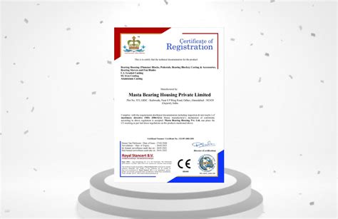 Ce Certificate Masta Bearing Housing Pvt Ltd