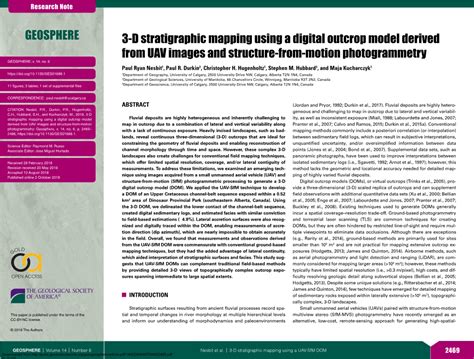 3 D Stratigraphic Mapping Using A Digital Outcrop Model Derived From