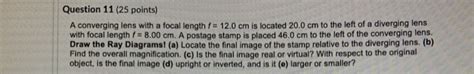 solved if a single lens forms a virtual image of an object