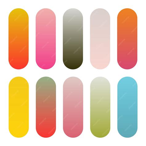 Набор ярких цветных градиентов Бесплатно векторы