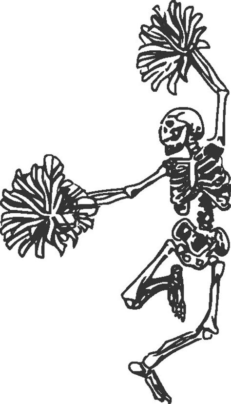 Skeleton Cheerleader Svg Halloween Svg Cheer Mom Svg Halloween Trick Or