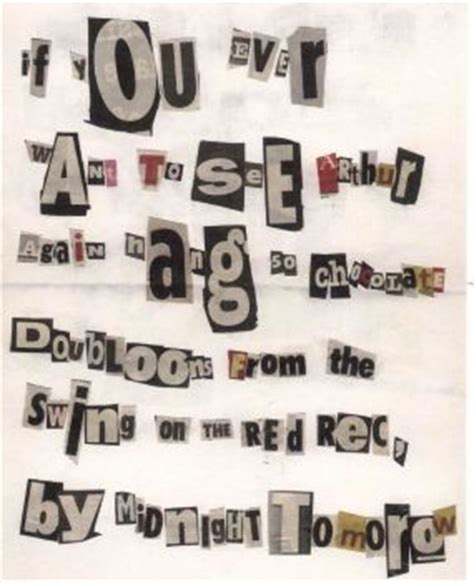 Ransom Notes Forensic Science Investigation Unit