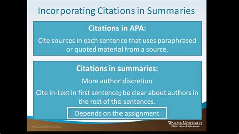Incorporating Citations Into Summaries Youtube
