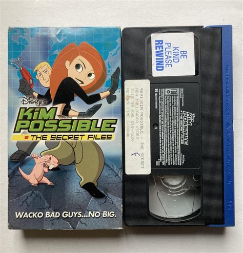 Kim Possible The Secret Files Vhs Tape Retro 2000s Disney Animated Tv