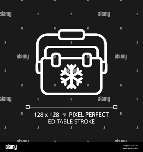 Customizable Ice Box White Thin Linear Icon Stock Vector Image And Art Alamy