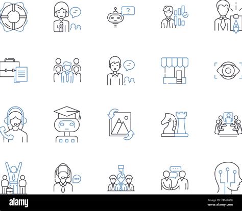 Office Career Outline Icons Collection Office Career Administrative Professional Manager