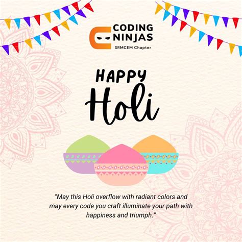 Codingninjassrmcem On Linkedin Codingninjas Holi Festive Coding