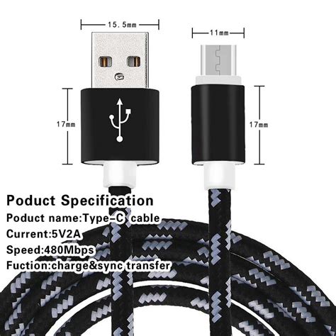 샤오미 화웨이 삼성용 Usb C타입 케이블 고속 충전 휴대폰 안드로이드 충전기 샤오미 화웨이 삼성 충전기용 데이터