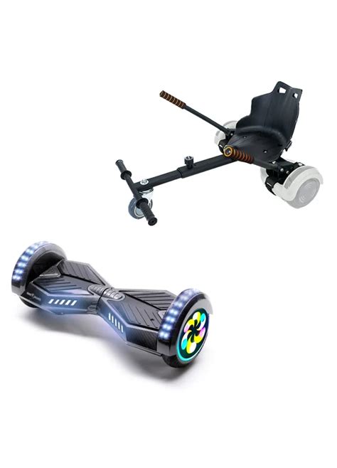 8 Inch Hoverboard With Standard Hoverkart Transformers Carbon Pro Standard Range And Black