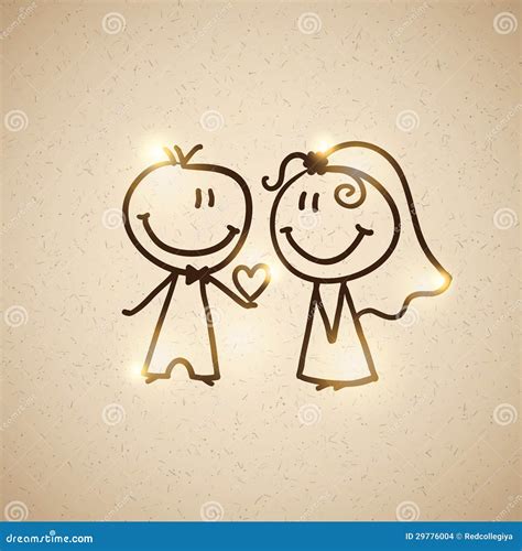 Wedding Couple Vector Eps 10 Stock Vector Illustration Of Beige