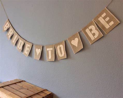 Bride To Be Hen Party Vintage Bunting Banner Wedding Hessian Burlap