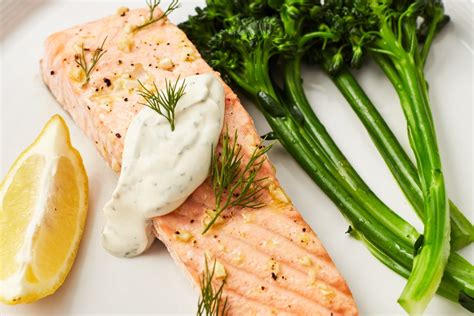 Baked Salmon With Creamy Dill Sauce The Kitchn