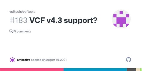 Vcf V43 Support · Issue 183 · Vcftoolsvcftools · Github