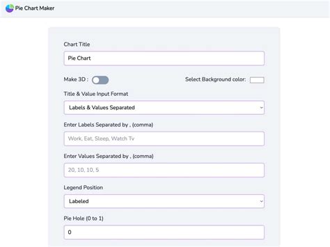 Pie Chart Maker 易於使用的圓餅圖製作工具，可下載三種格式