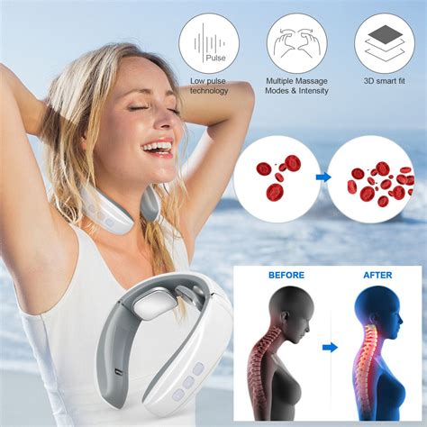 Electric Shock Pulse Neck And Shoulder Kneading Massager Vernier Store