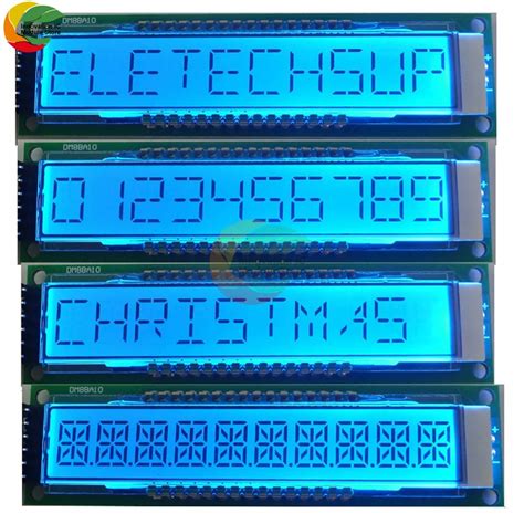10 Bit 16 Segment Lcd Spi Lcd Display Board Module With Backlight Dc 5v