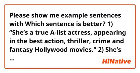 Please show me example sentences with "Which sentence is better? 1 ...