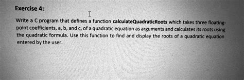 solved exercise 4 write a c program that defines a function
