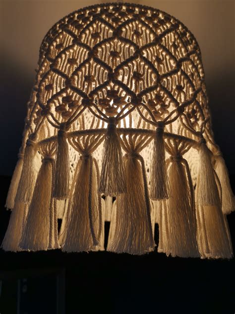 UK Made Macrame Lamp Shade With Tassels Etsy