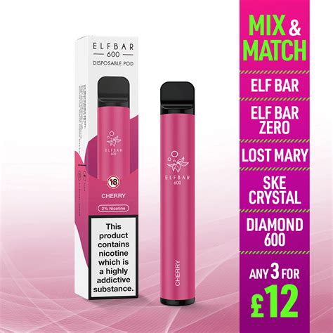 Jensons Elf Bar 600 Cherry Disposable Vape Get Yours Now