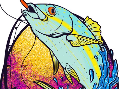 Download Colorful Yellowtail Snapper Illustration Wallpaper