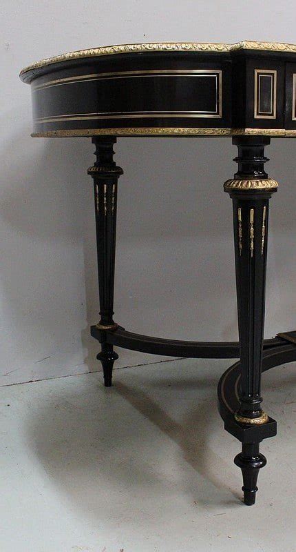 Proantic Table De Milieu En Poirier Noirci époque Napoléon III