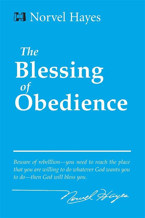 Amazon The Blessing Of Obedience Hayes Norvel Christian Living