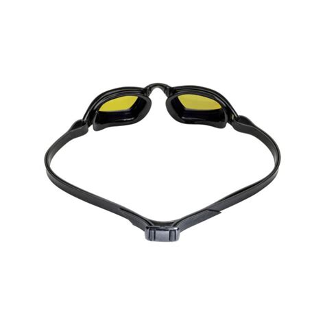 Aquasphere Xceed Yellow Titanium Mirrored Lens Black Swim Racing