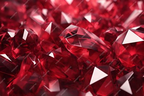 premium photo radiant red crystal surface generate ai