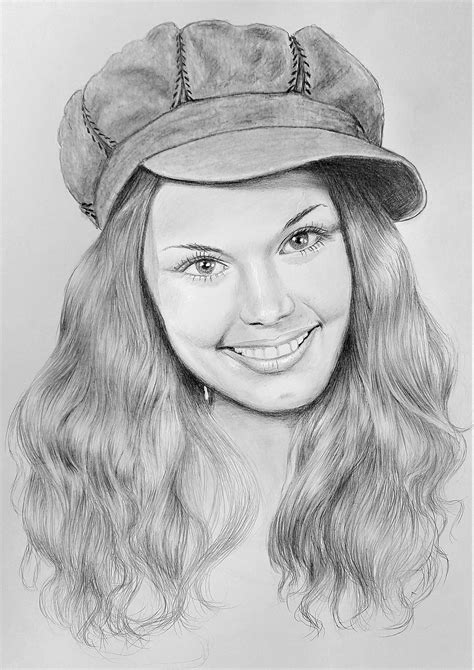 The Pretty Smile Pencil Portrait Face Drawing Smile Drawing Person