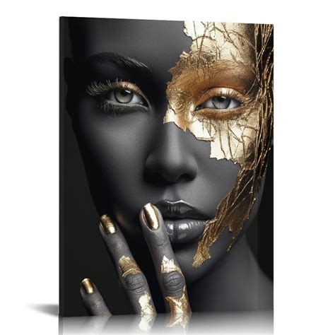 Homicozi Black Woman Wall Art African American Wall Art Canvas Framed